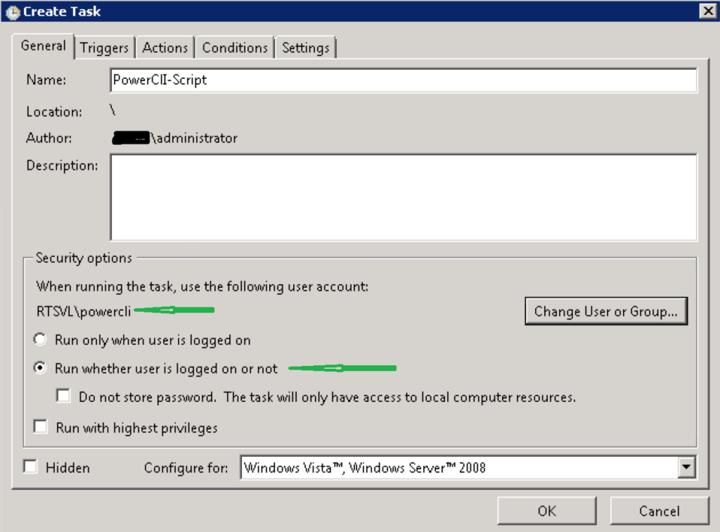 Schedule PowerCLI script in Windows task scheduler – Virtualization, DBaaS & Whatever Crosses My ...