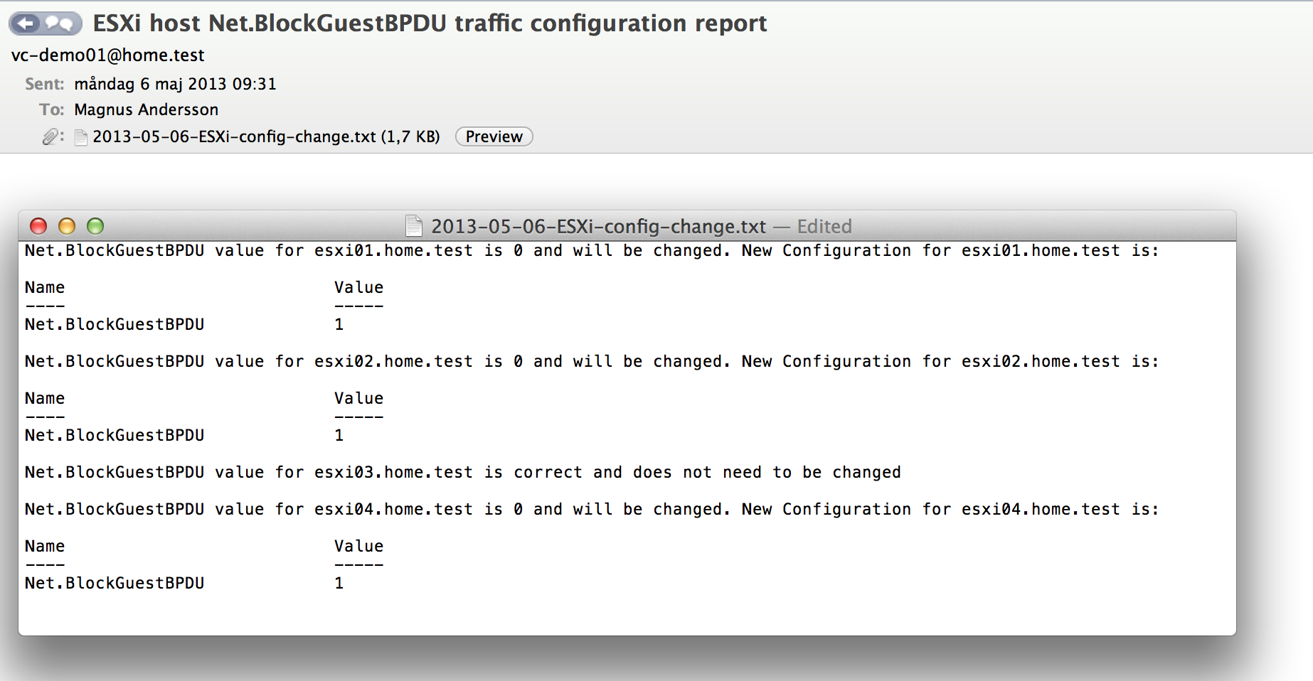 Esxi Host Advanced Configuration Using Powercli Parameter Netblockguestbpdu Virtualization