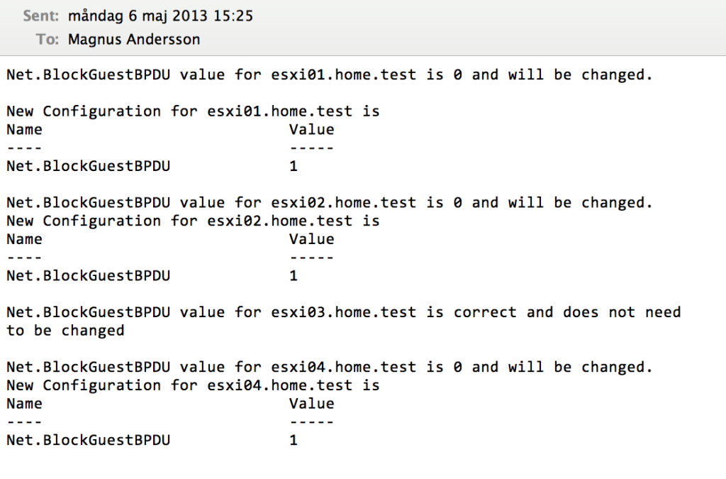 Esxi Host Advanced Configuration Using Powercli Parameter Net Blockguestbpdu Virtualization
