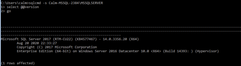 Check MSSQL Version Via Command Prompt – Virtualization, DBaaS ...
